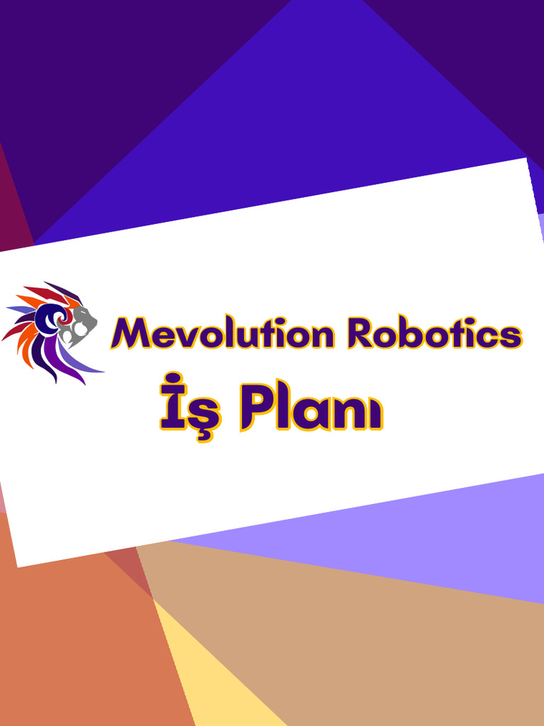 Mevolution Robotics İş Planı | PDF