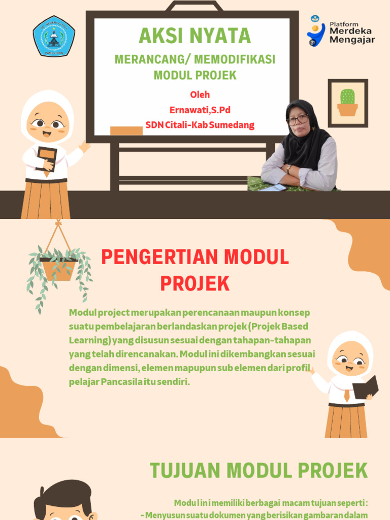 Aksi Nyata Merancang Memodifikasi Modul Projek Ernawati | PDF
