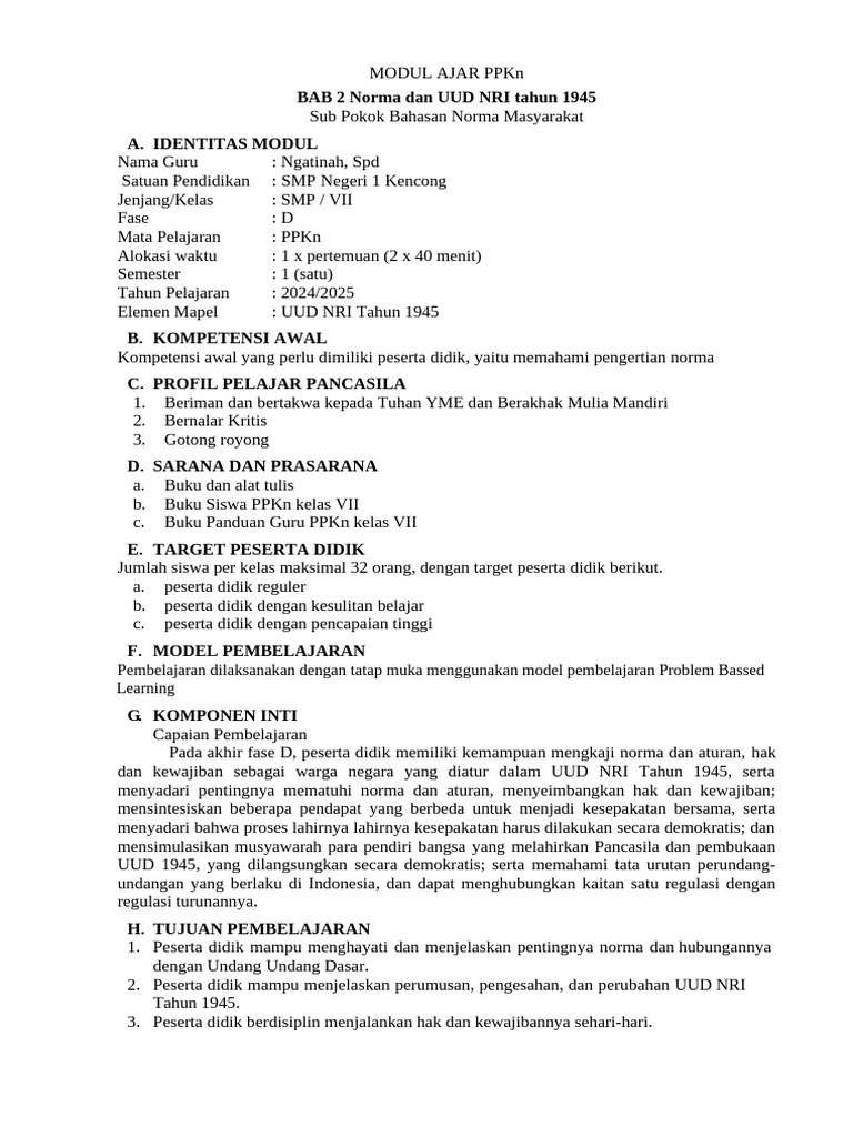 MODUL BU NGATINAH FIX | PDF