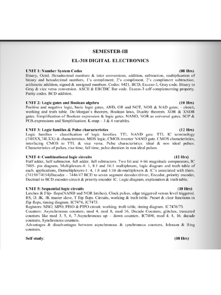 Electronics 3rd Sem Full Notes | PDF