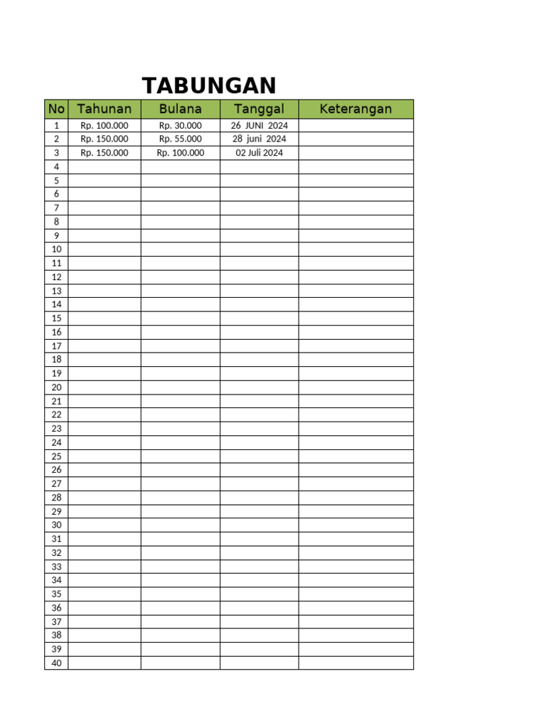 TABUNGAN | PDF