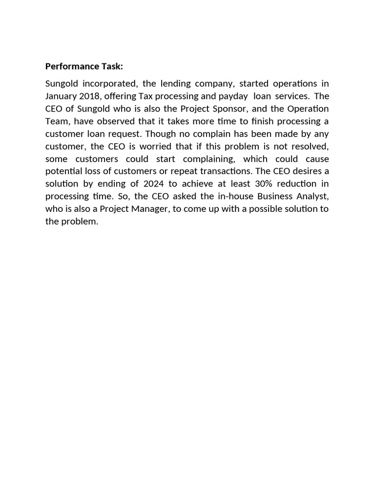 Performance Task | PDF