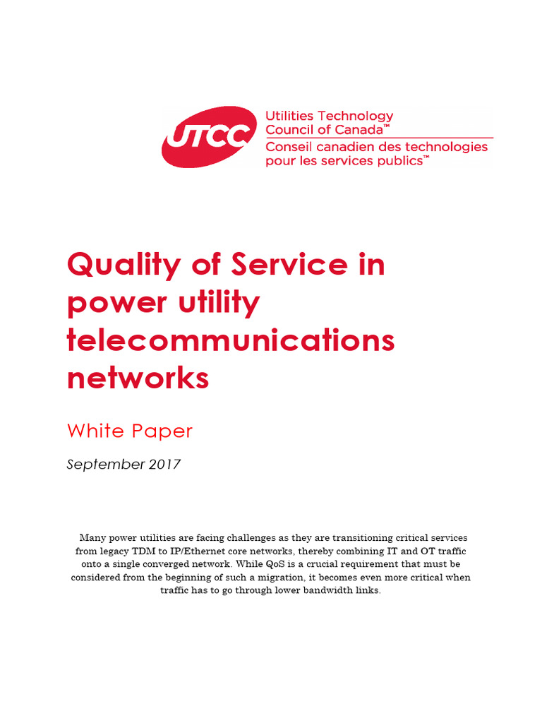 QoS in Power Utility Telecommunication Networks | PDF