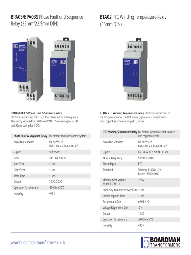 PFR and PTC Relay | PDF