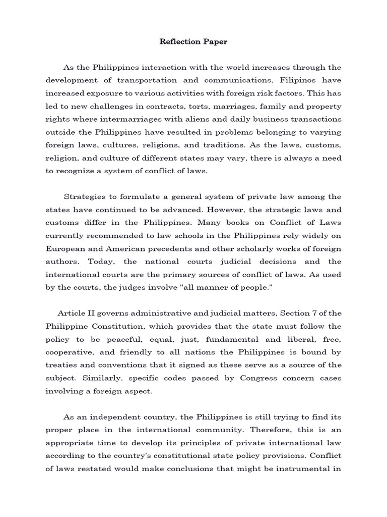 Reflection Paper | PDF