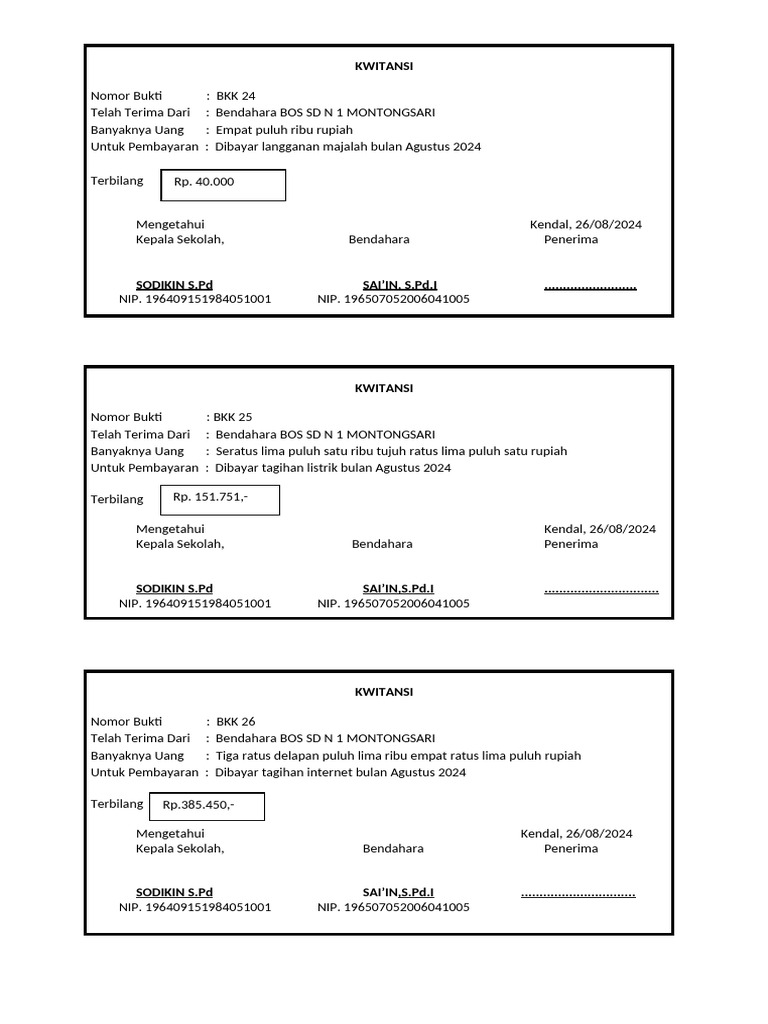 Kwitansi Tw 2 - Copy | PDF