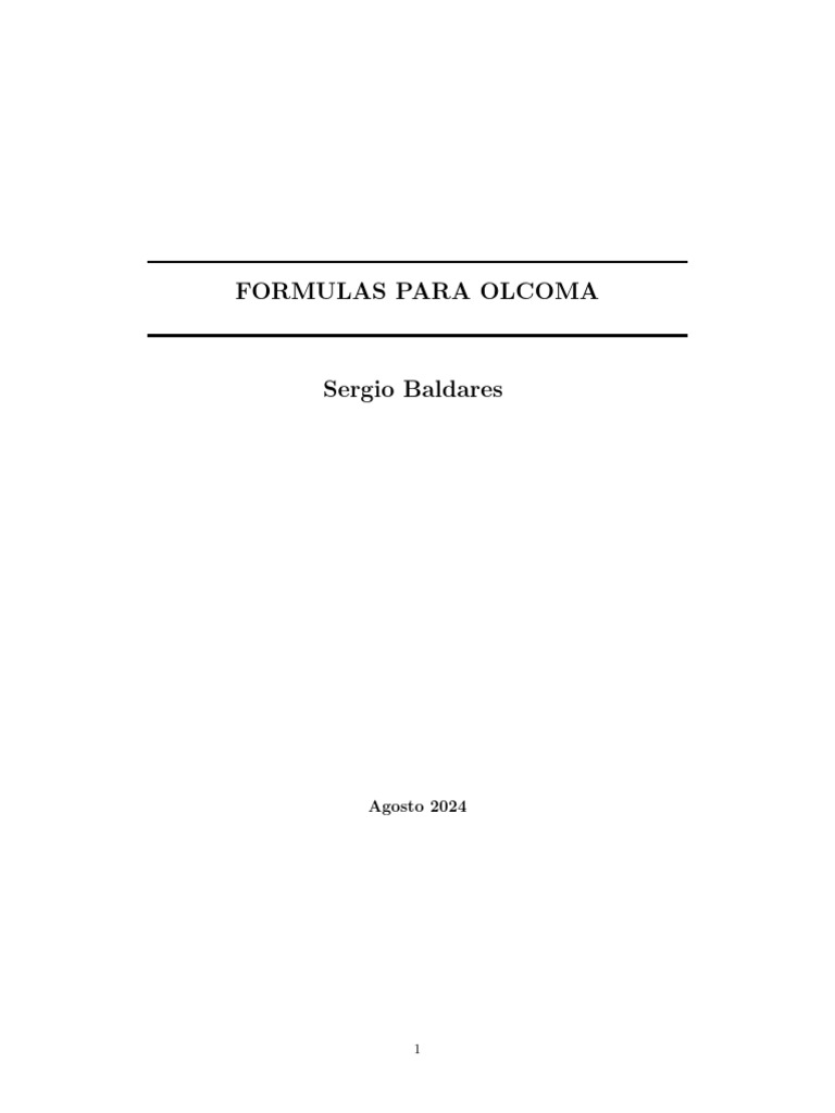 Formulas Importantes Olcoma 2024 | PDF
