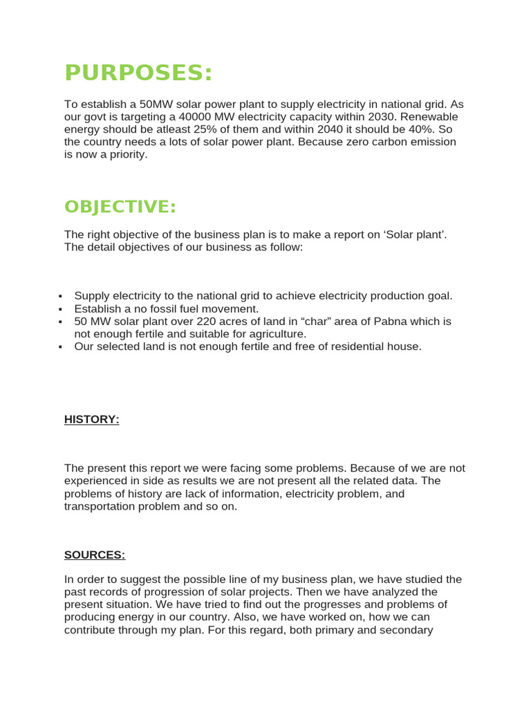 Solar Business Plan | PDF