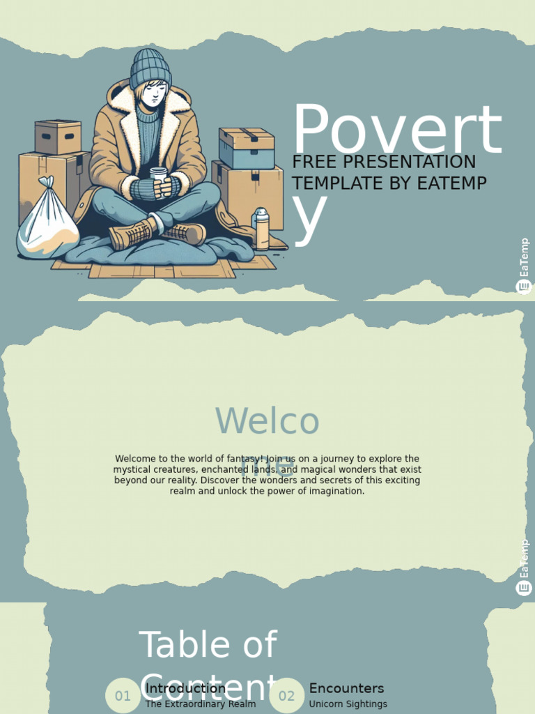 Poverty PowerPoint Template by EaTemp | PDF