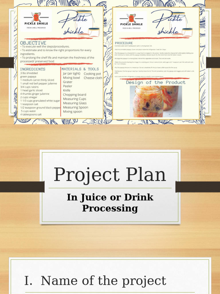 Juice Processing Project Plan Guide | PDF