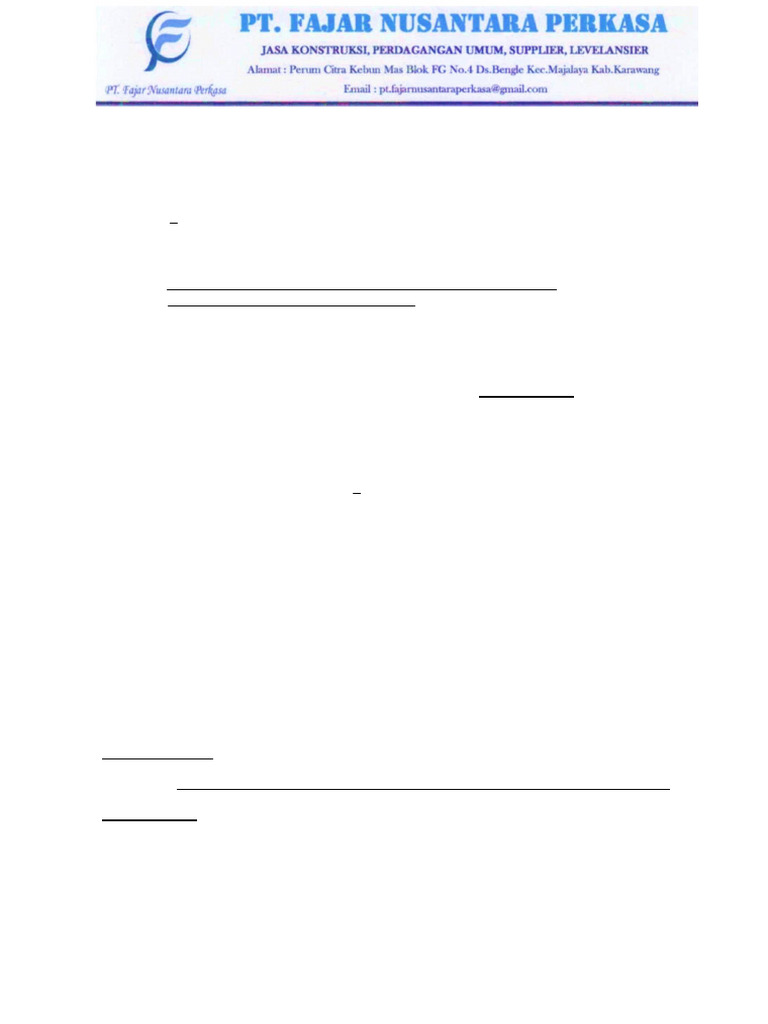 Contoh SPH 1 MKT GALERY | PDF | Bisnis