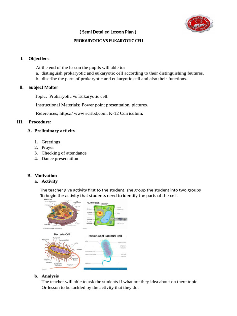 Semi Detailed Lesson Plan | PDF