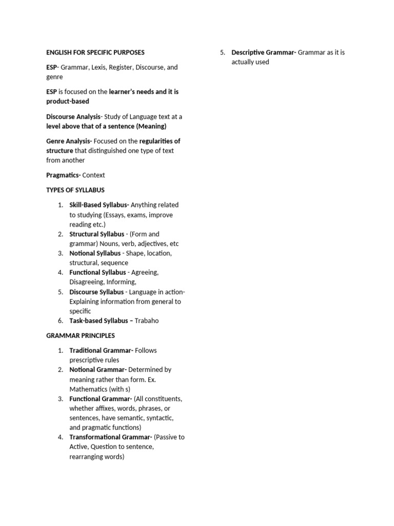 English For Specific Purposes | PDF