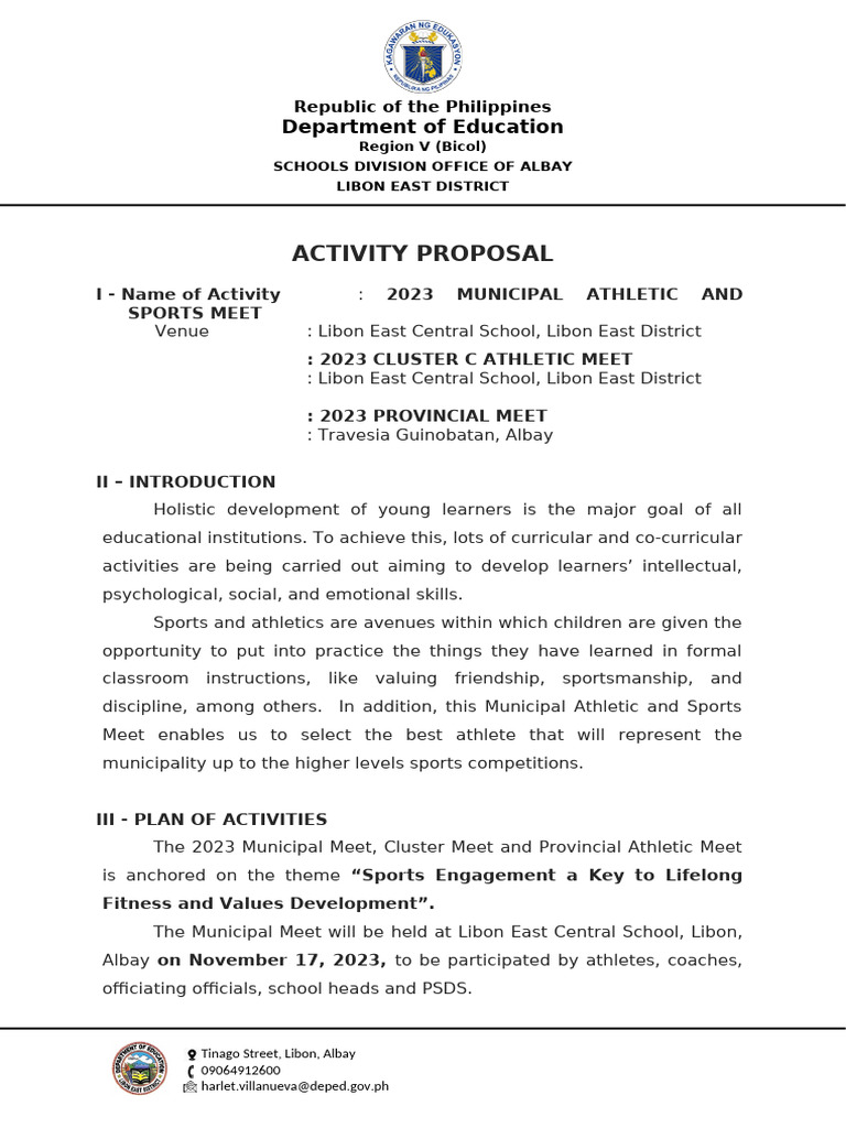 Municipal-Meet-Proposal-2023 | PDF