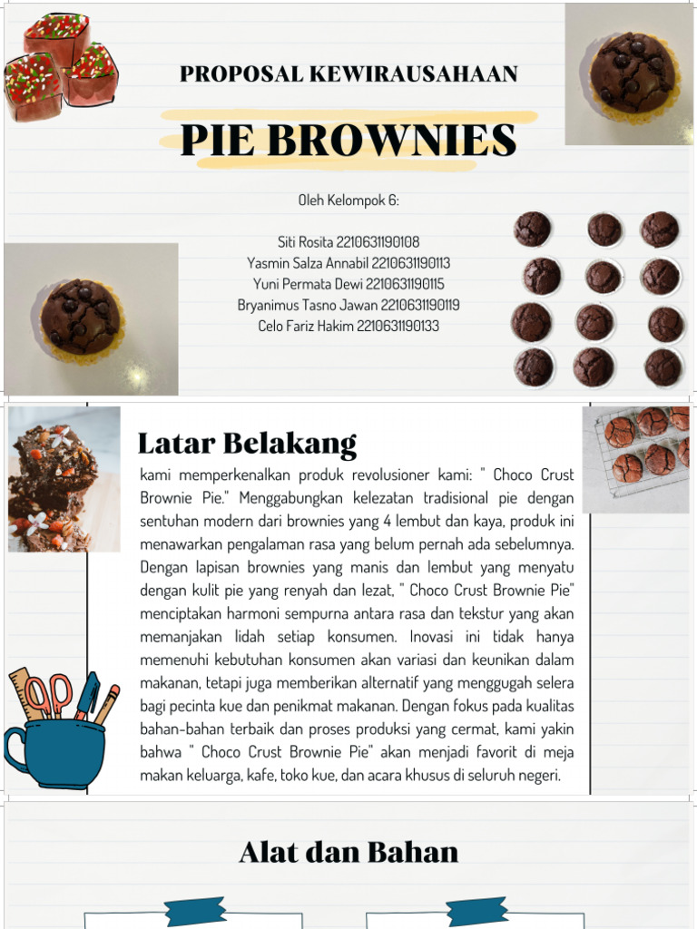 Kewirausahaan Pie Brownies | PDF
