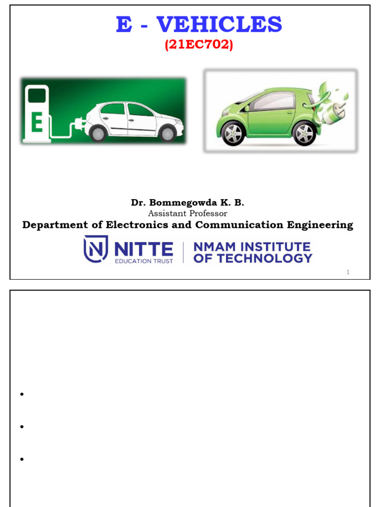 Electric Vehicles Part 2 | PDF