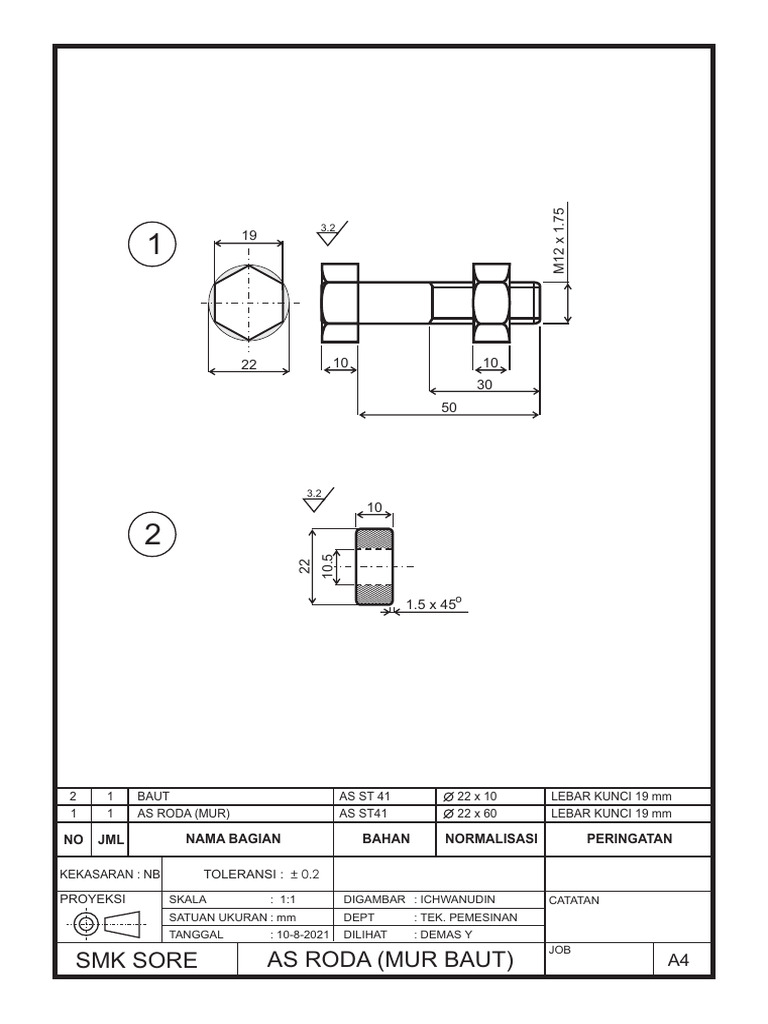 Jobsheet MUR BAUT | PDF