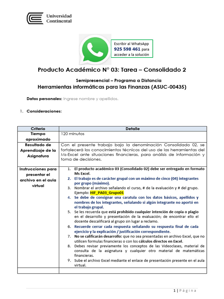 Herramientas Informaticas Para Las Finanzas Pa3 | PDF | Microsoft Excel | Estado de resultados
