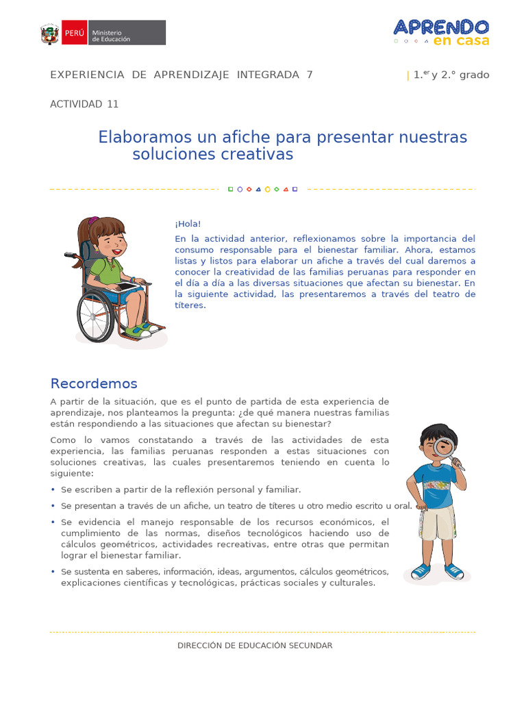 Exp7 Secundaria 1y2 Exploramosyaprendemos Act011 | PDF | Aprendizaje | Crecimiento personal y ...