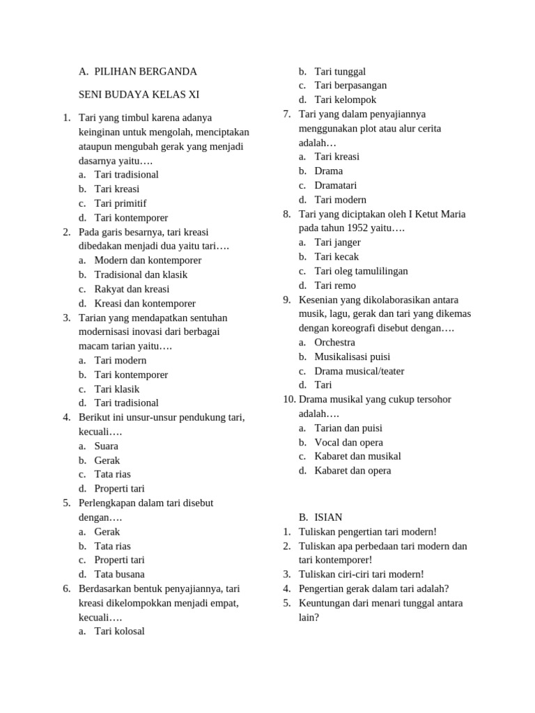 Mid SBK Kelas Xi | PDF