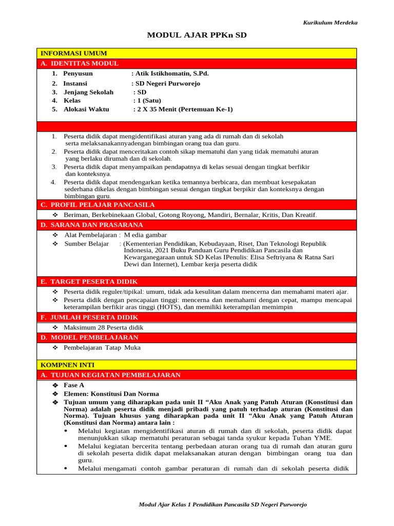 Modul PKN Bab 2 | PDF