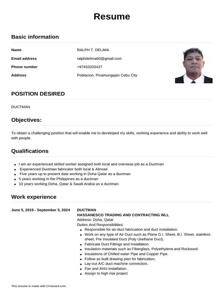 Ductman - RALPH DELIMA | PDF