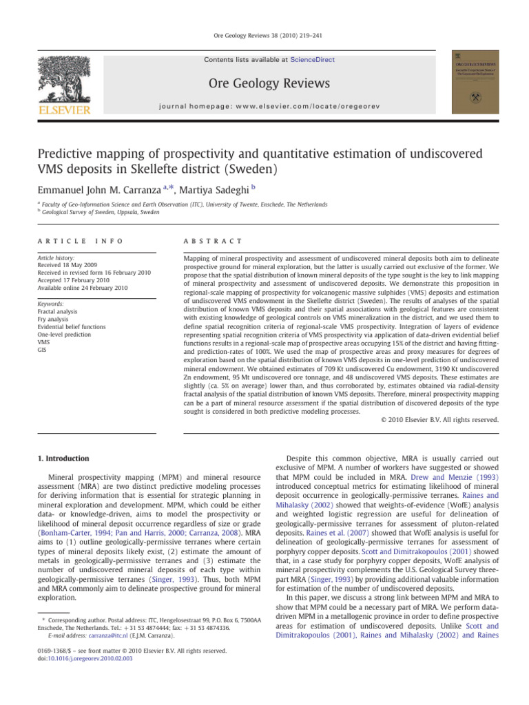 Predictive Mapping of Prospectivity And | PDF