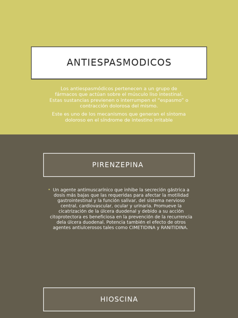 ANTIESPASMODICOS | PDF