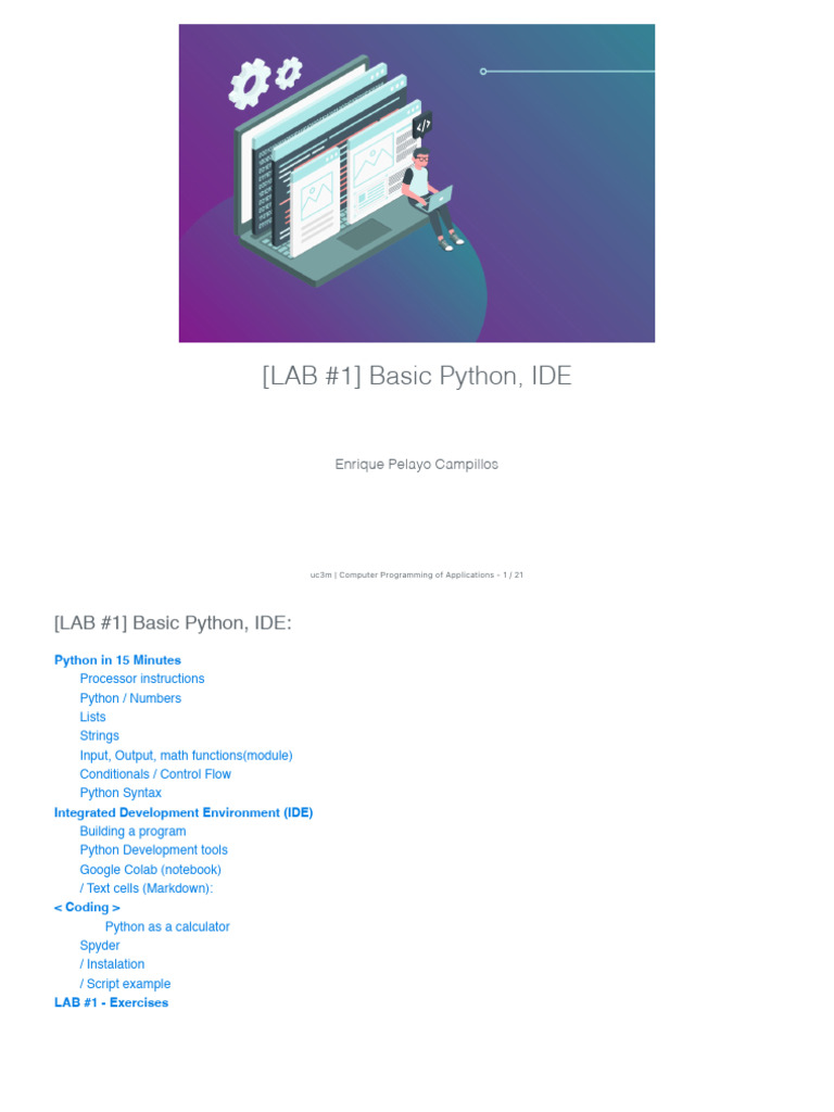 LAB #1 - BASIC-PYTHON: IDE v2 | PDF