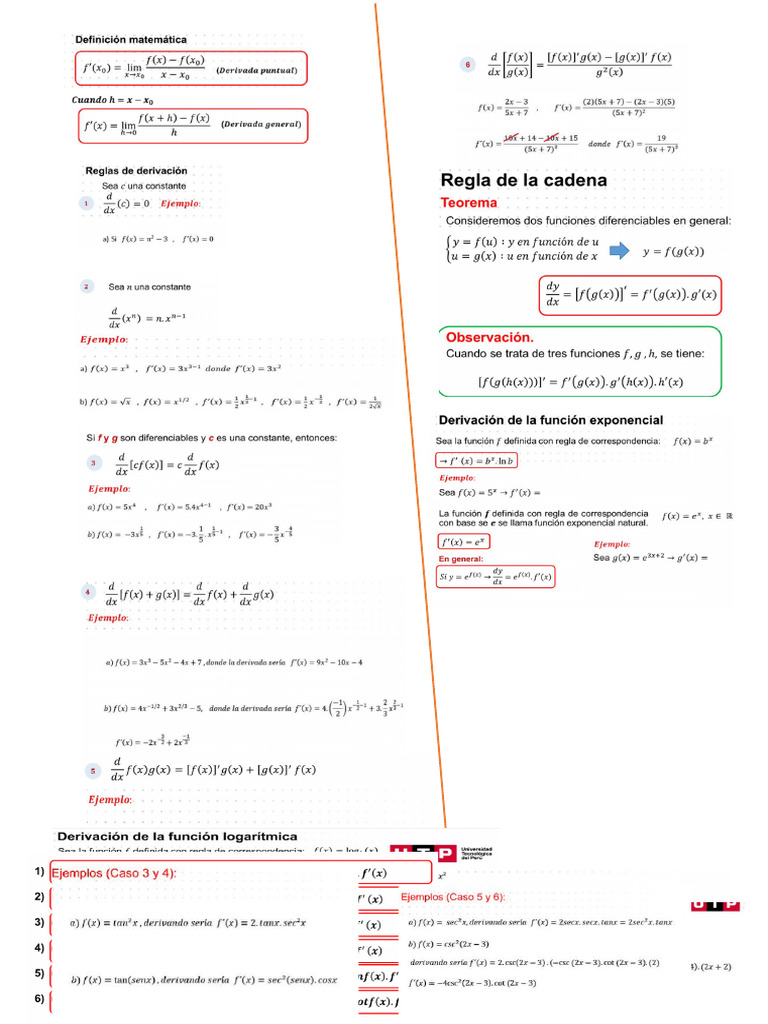 Formulario Mate 1 Pc 2 | PDF