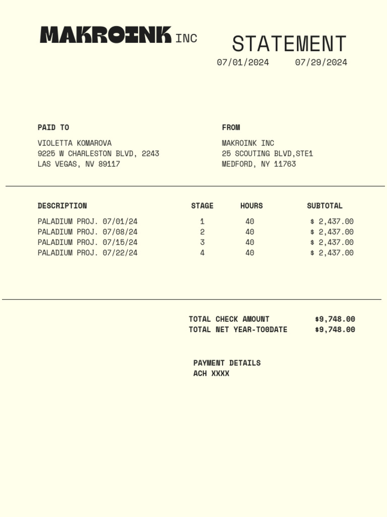 Statement July 2024 Makroinkinc | PDF