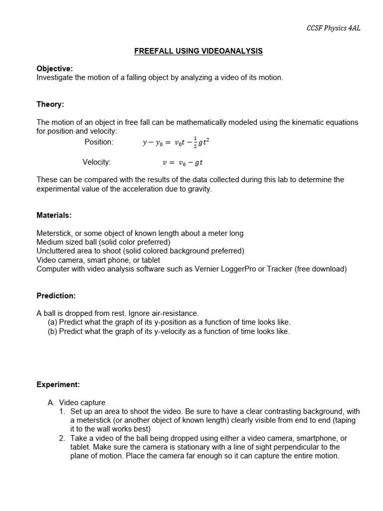 Freefall Instructions | PDF