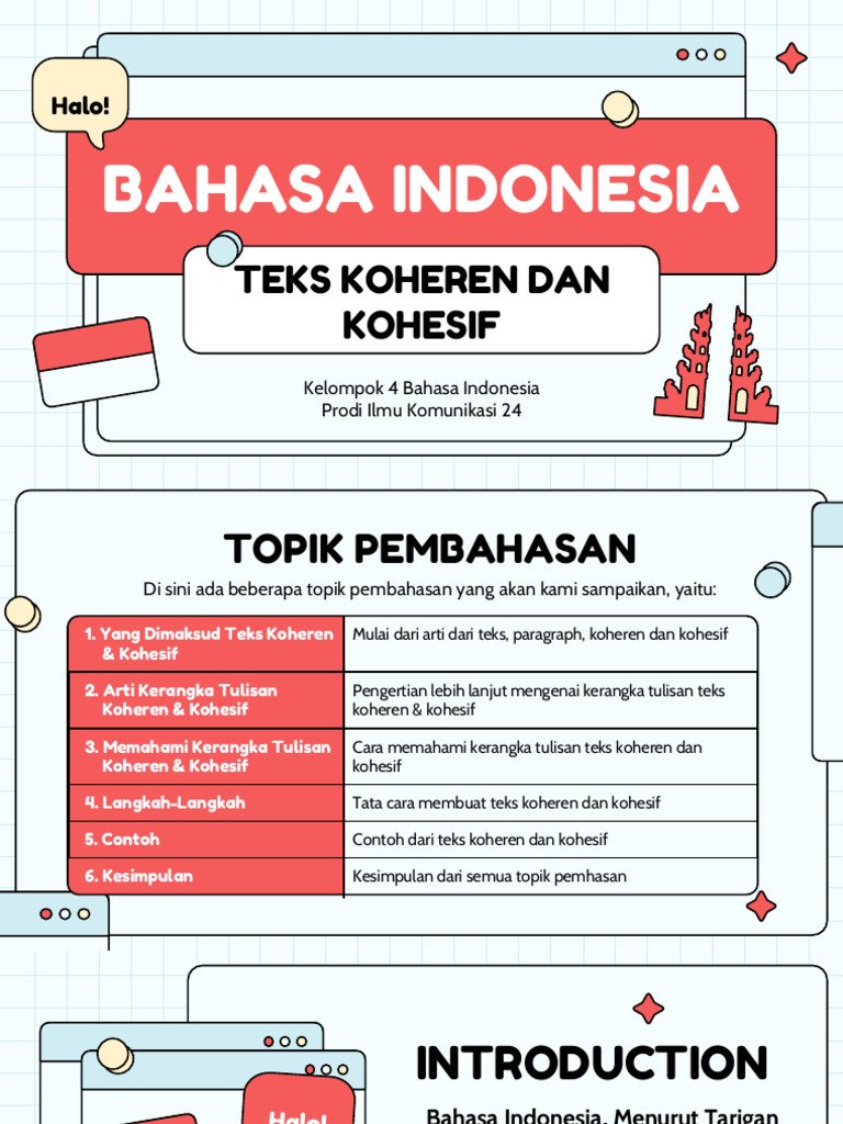 Kelompok 4 Teks Koheren Dan Kohesif | PDF