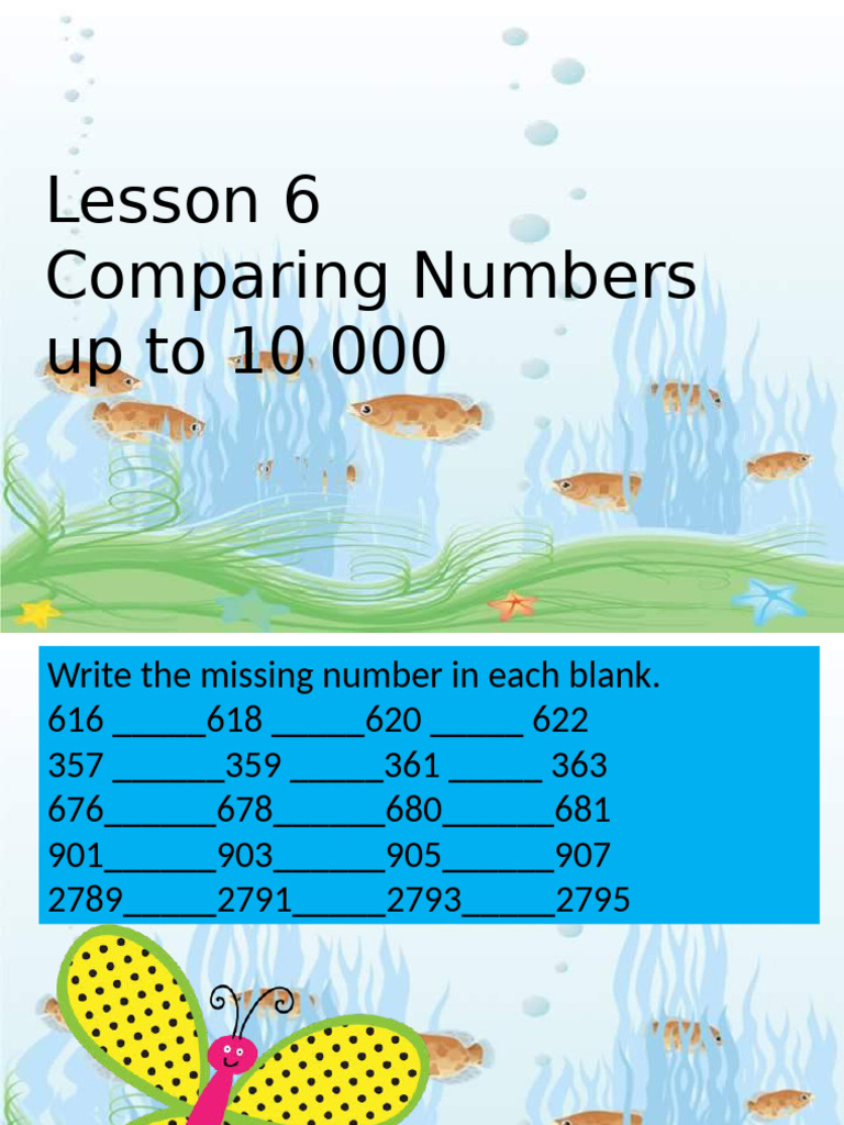 Lesson 6 Comparing Numbers Up To 10 000 | PDF
