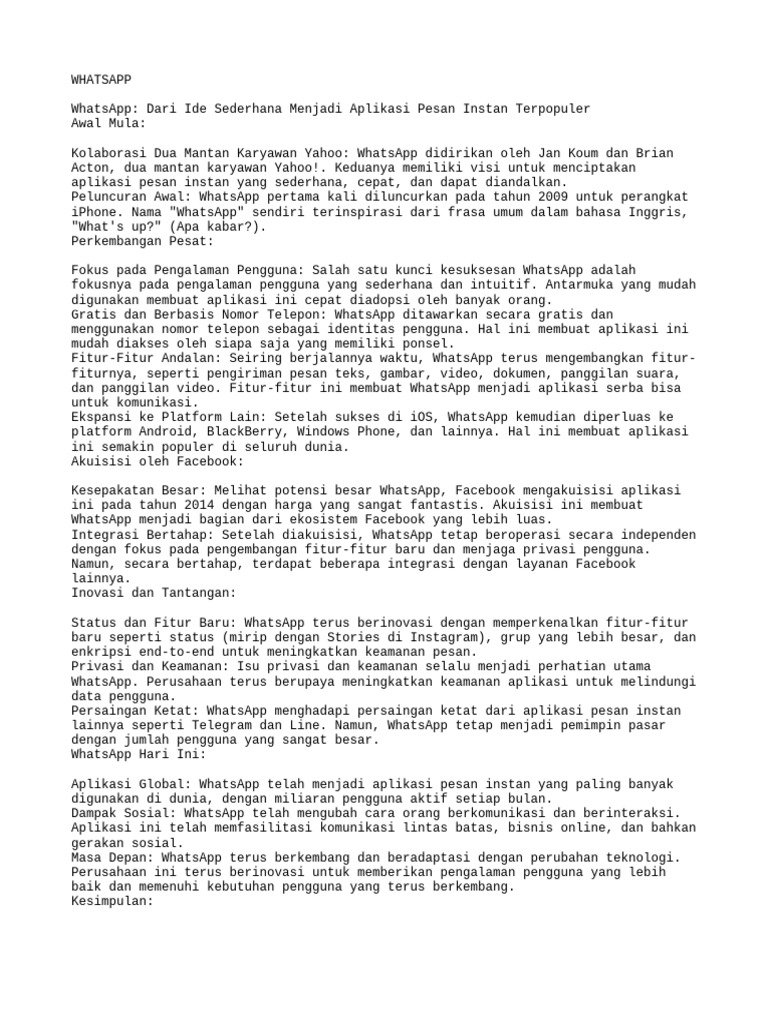 WhatsApp-History | PDF