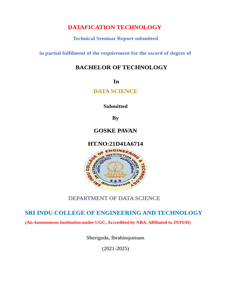 DATAFICATION TECNOLOGY | PDF