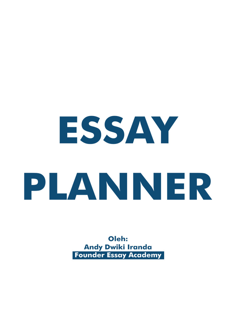 Essay Planner | PDF
