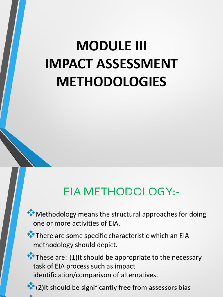 Impact Assessment Methodologies Copy Pdf
