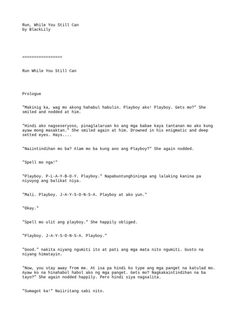 Run, While You Still Can | PDF