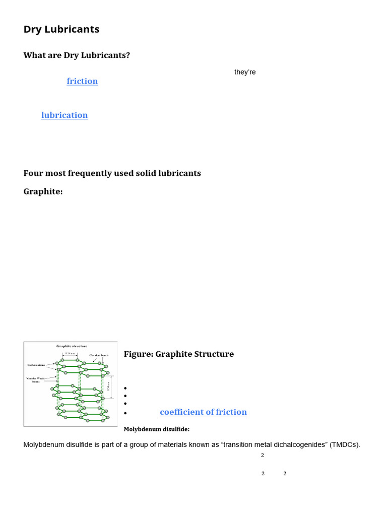 Dry Lubricants | PDF