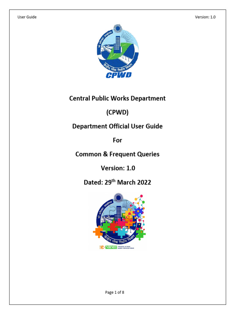 Common Frequent Queries CPWD Officials | PDF