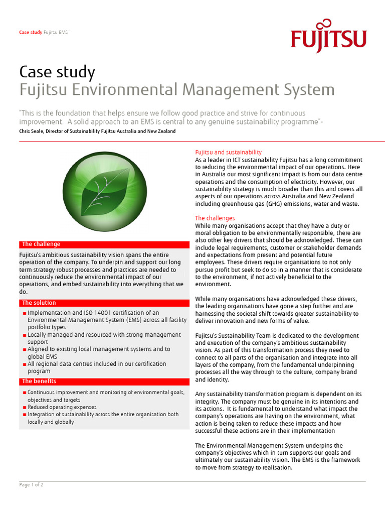 Fujitsu-Environmental-Management-System-Case-Study | PDF