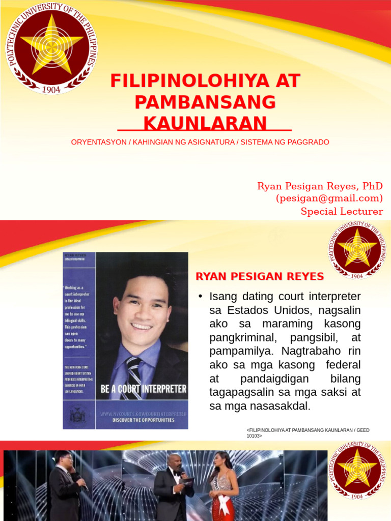 Lecture01 Orientation | PDF | Philippines | Languages Of Southeast Asia