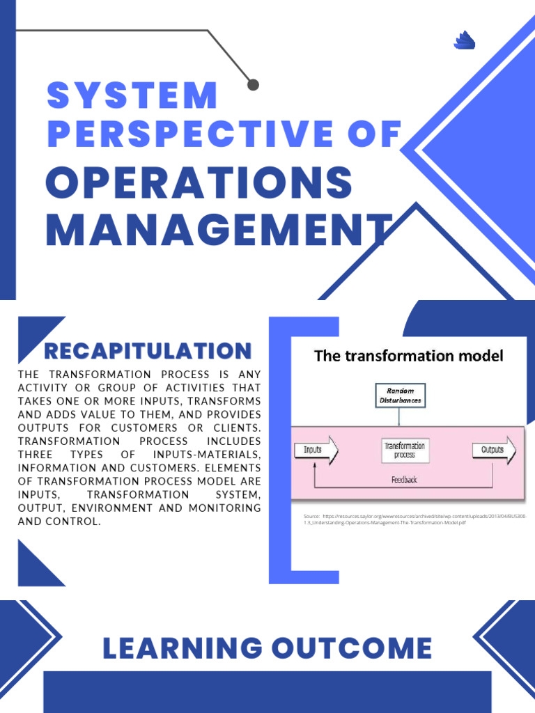 3. System Perspective of Operations management_compressed | PDF
