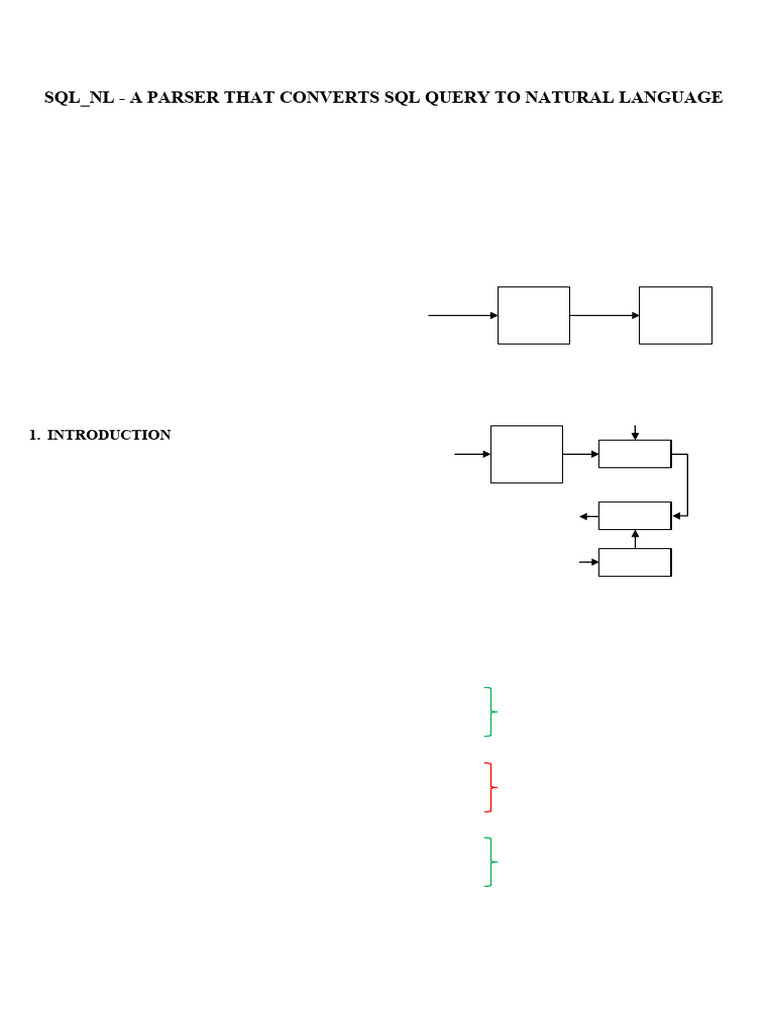 SQL - NL - A Parser That Converts SQL Query To Natural Language | PDF