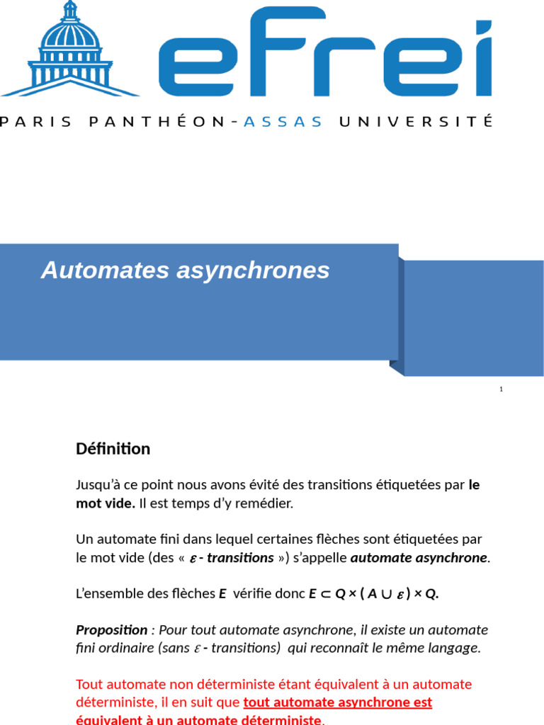 Chapitre 2 Automates Asynchrones Et Expressions Rationnelles | PDF