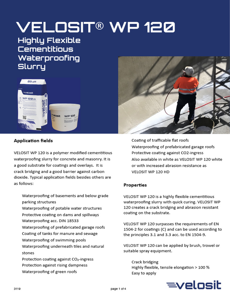 Velosit TDS WP 120 | PDF