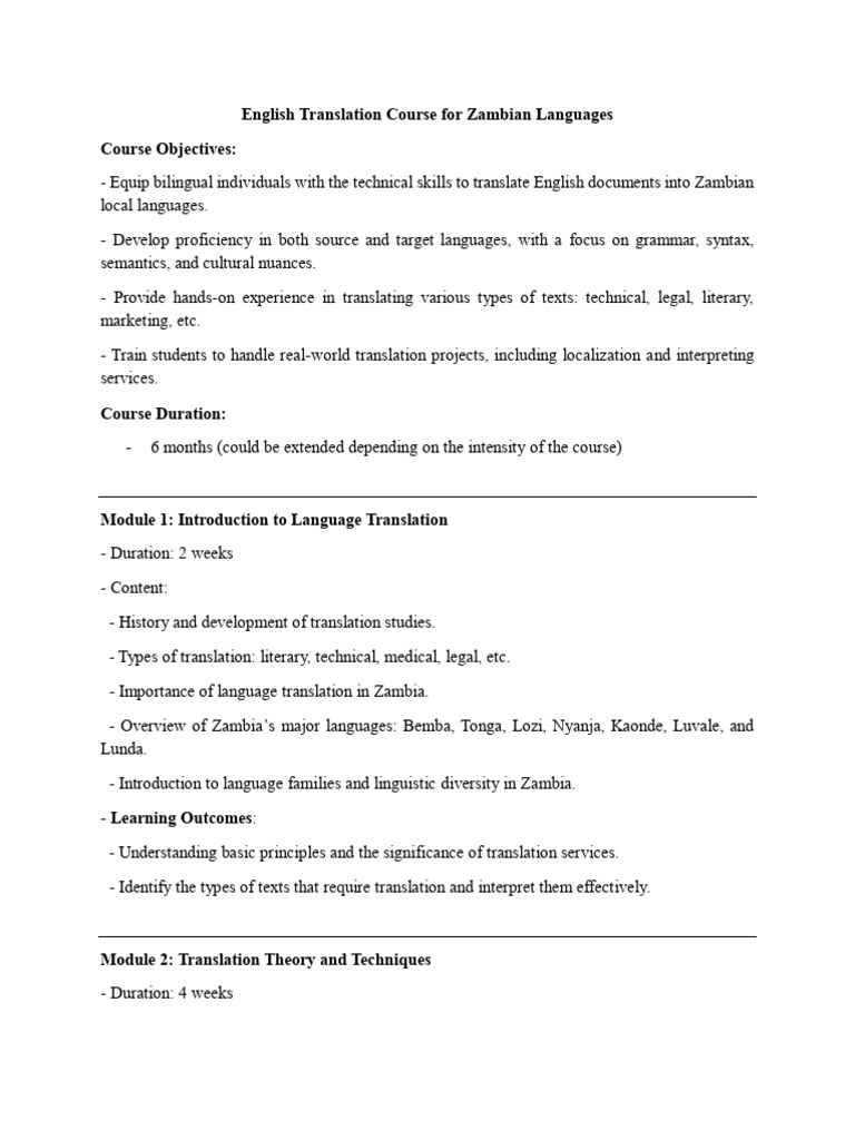 English Translation Course | PDF