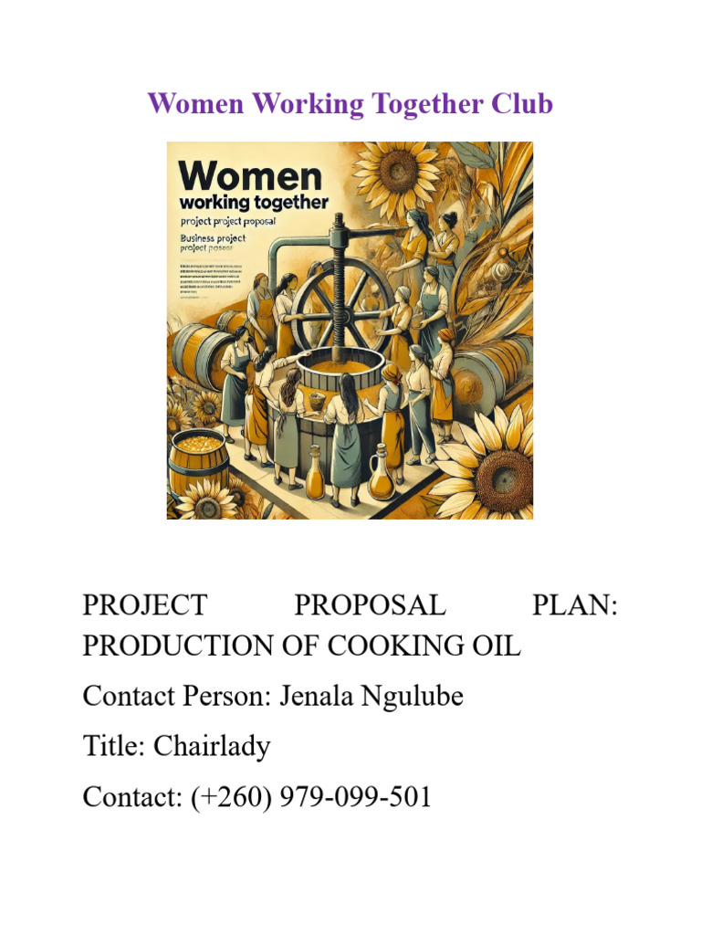 Cooking Oil Proposal | PDF