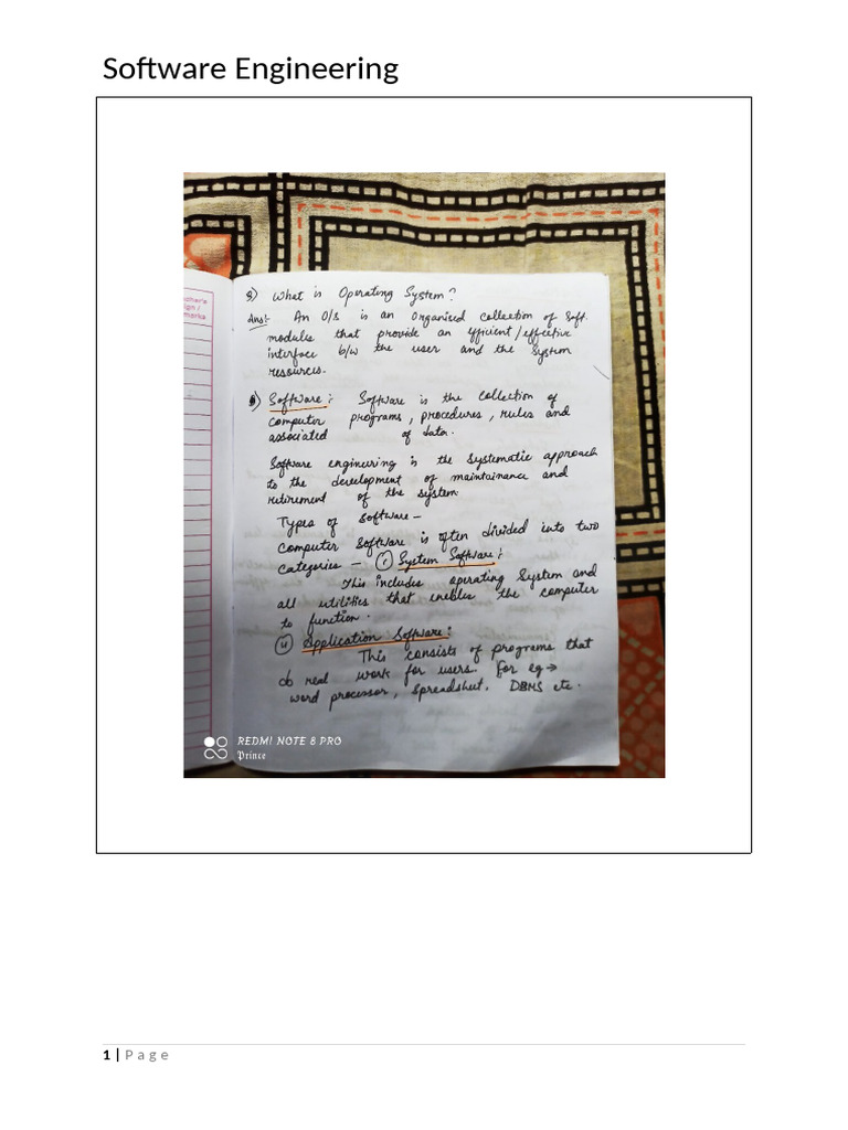 Software Engineering Notes | PDF